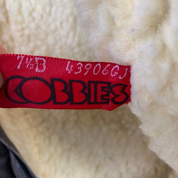 Vintage America | Shoes | Vintage 6s Cobbies Knee High Brown Leather Sherpa Lined Boots 75b ...